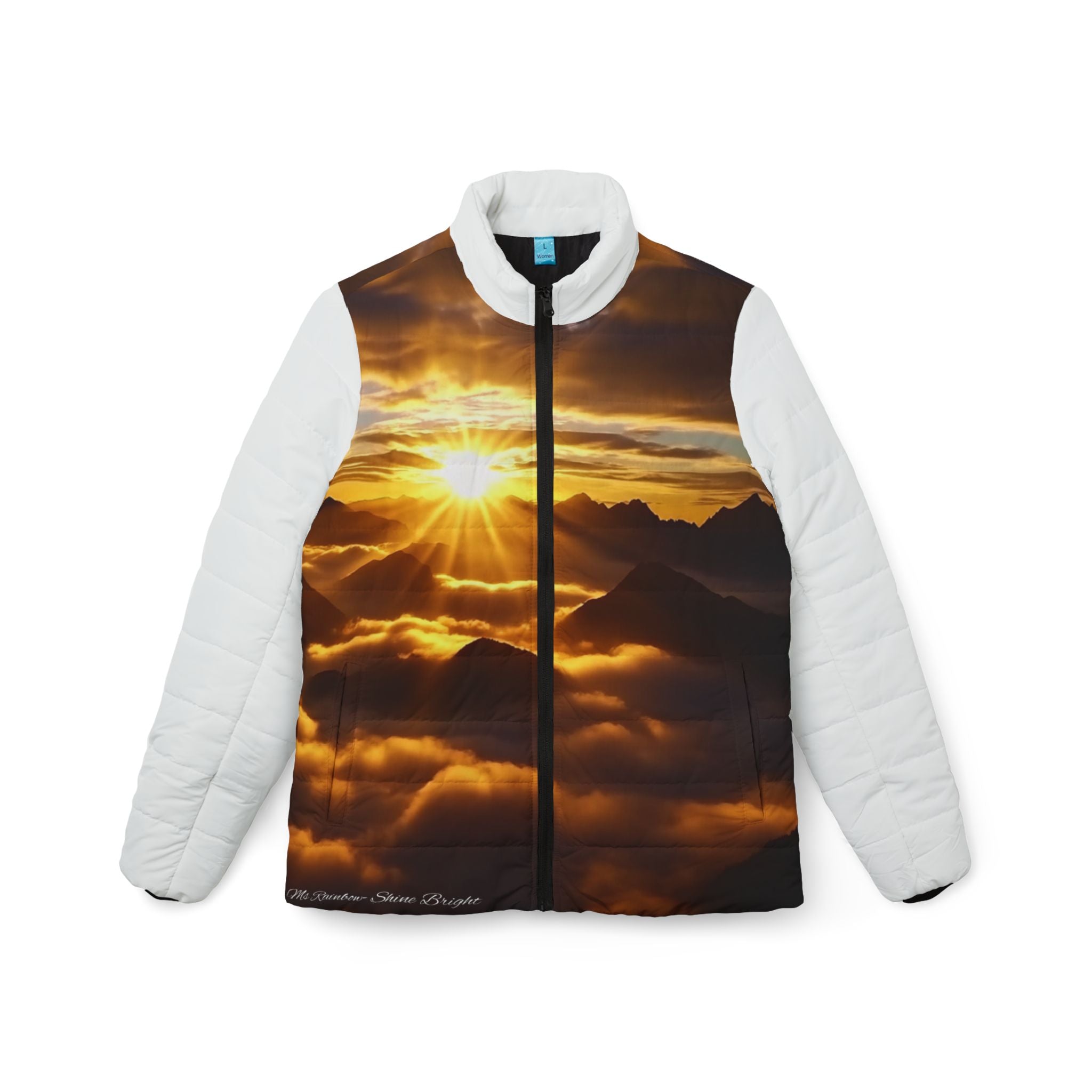 Ms Rainbow-Shine Bright Sunrise Mountain Renewal Puffer Jacket — Women ...